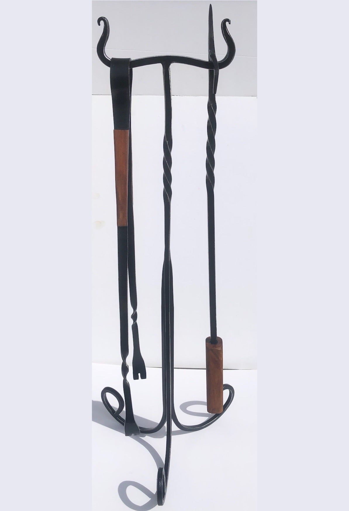 Fire Poker Stand - Wrought Iron, Handmade by NZ Blacksmith – All Fired Up